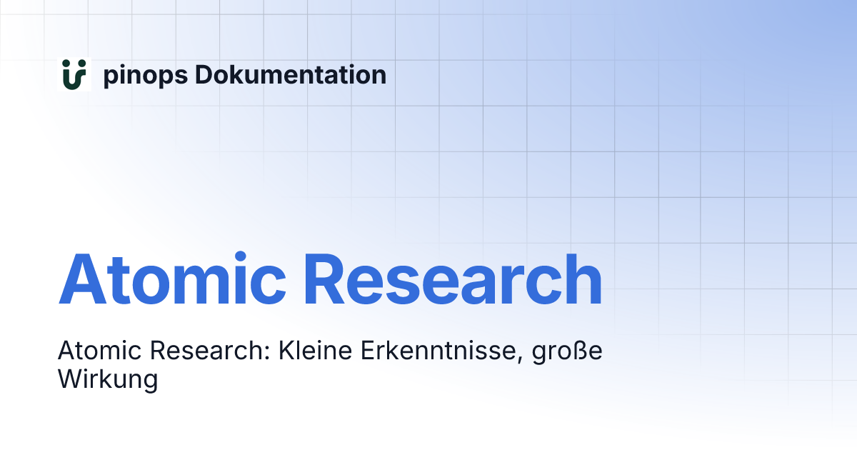 Atomic Research | pinops Dokumentation